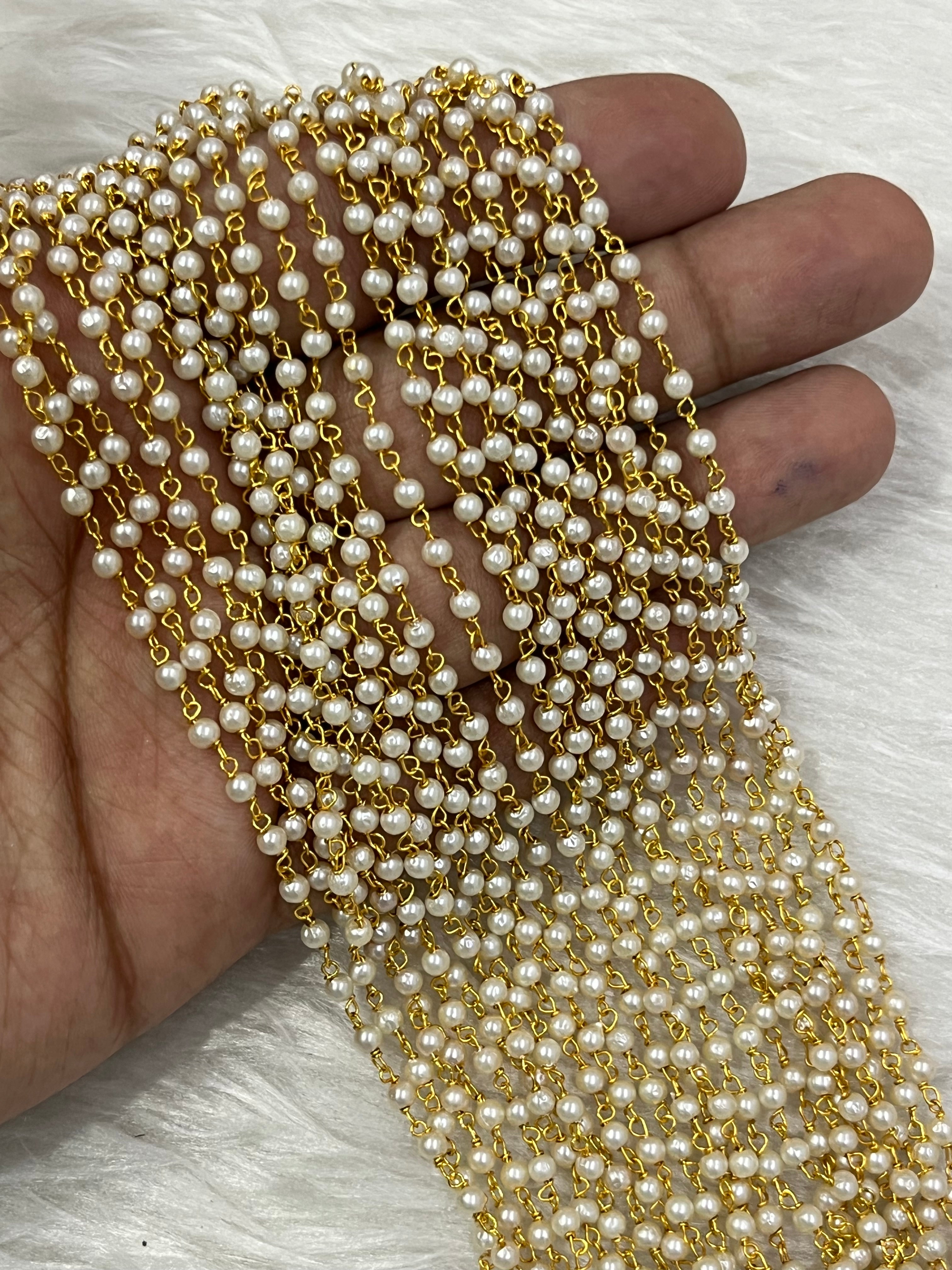 HQ Pearl Link Chains (5 Mtr bunch) (3 mm) – Art Grail